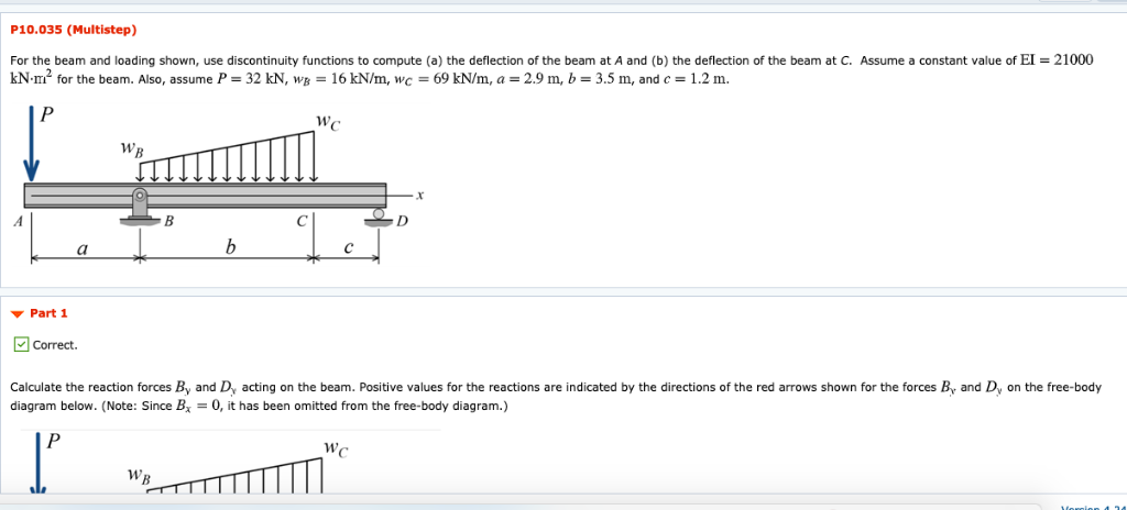 Solved P10.035 (Multistep) For the beam and loading shown, | Chegg.com