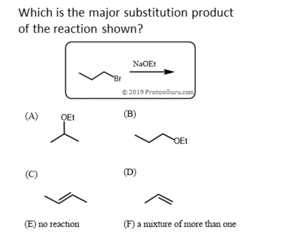 Solved Which is the major substitution productof the | Chegg.com