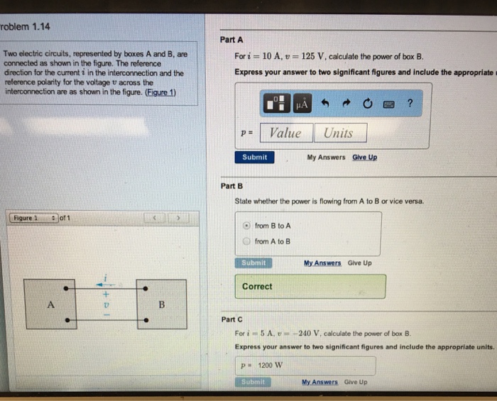 Solved roblem 1.14 Two electric circuits, represented by | Chegg.com Solved roblem 1.14 Two electric circuits, represented by | Chegg.com