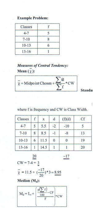 Solved Example Problem: Measures of Central Tendency: Mean | Chegg.com