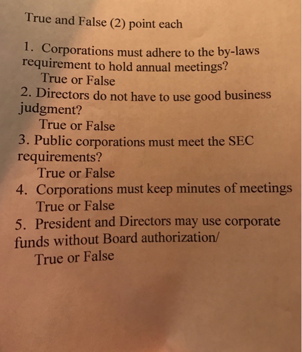 Solved Corporations must adhere to the by-laws requirement | Chegg.com
