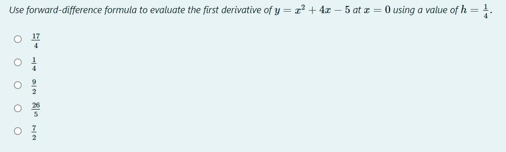 Solved Use forward-difference formula to evaluate the first | Chegg.com