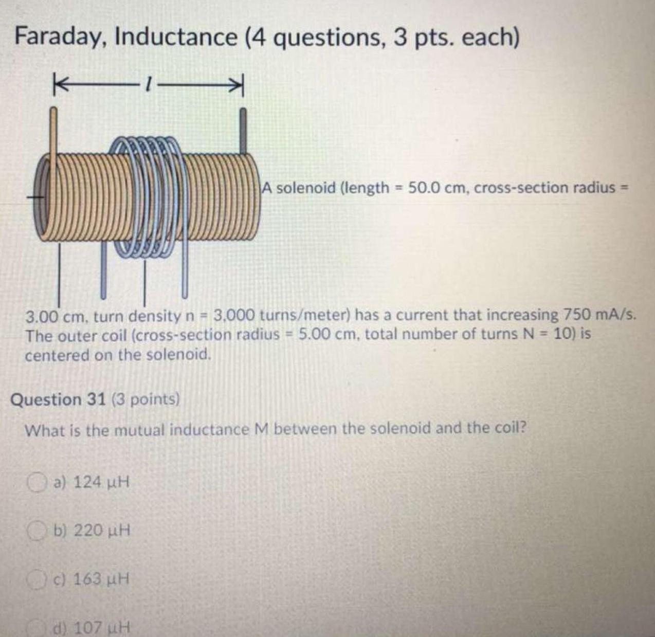 Solved Faraday, Inductance (4 questions, 3 pts. each) KI A | Chegg.com