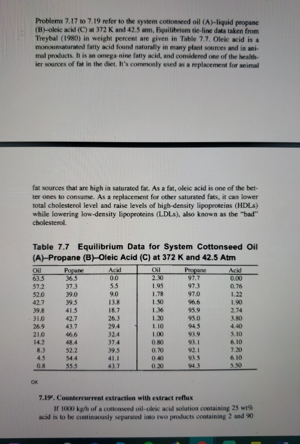 7.19. Countercurrent extraction with extract reflux | Chegg.com