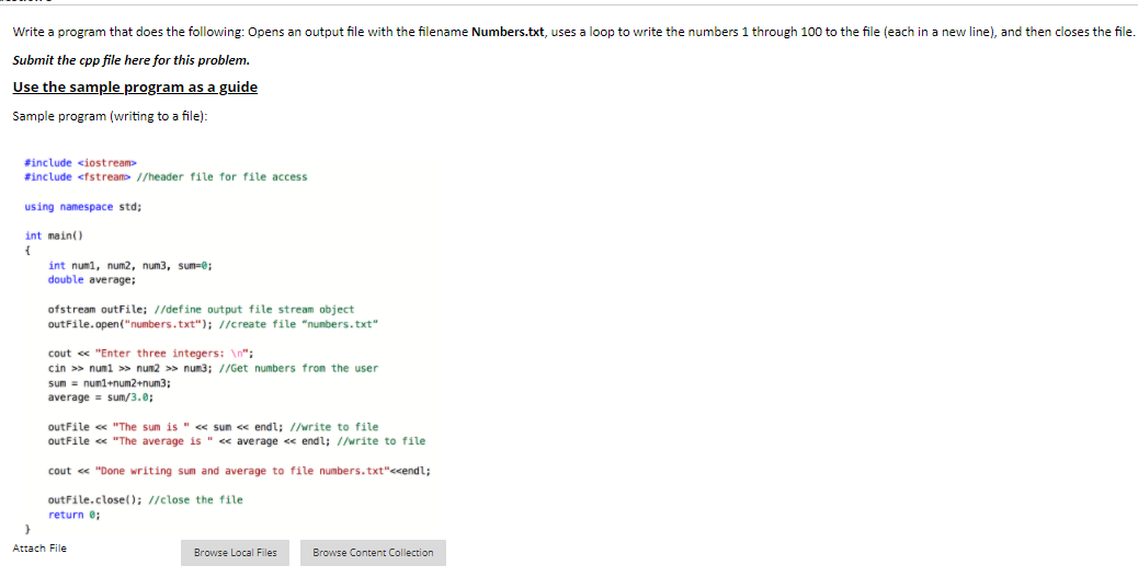 Solved Write a program that does the following: Opens an | Chegg.com