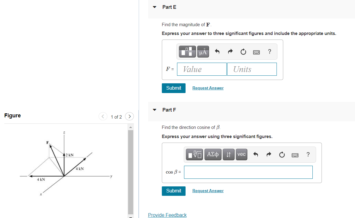 Solved Part A Establish F in (Figure 1) as a Cartesian | Chegg.com