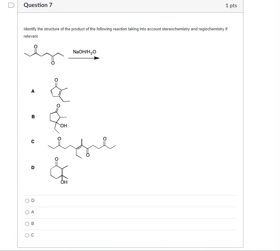 Solved Identify the structure of the most stable form of the | Chegg.com