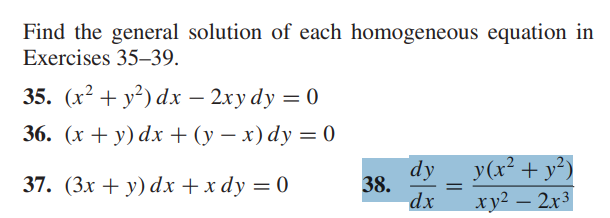 Solved Find the general solution of each homogeneous | Chegg.com