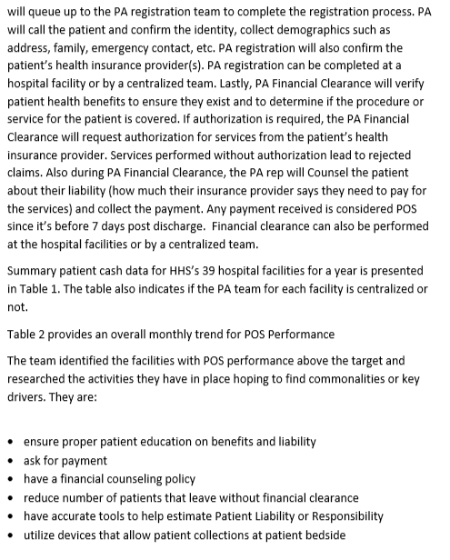 Introduction Holistic Health Systems (HHS) operates | Chegg.com