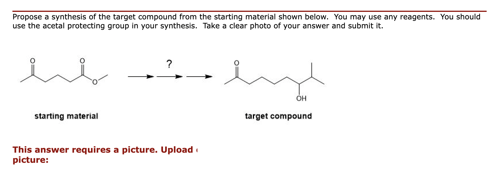 Solved Propose a synthesis of the target compound from the | Chegg.com