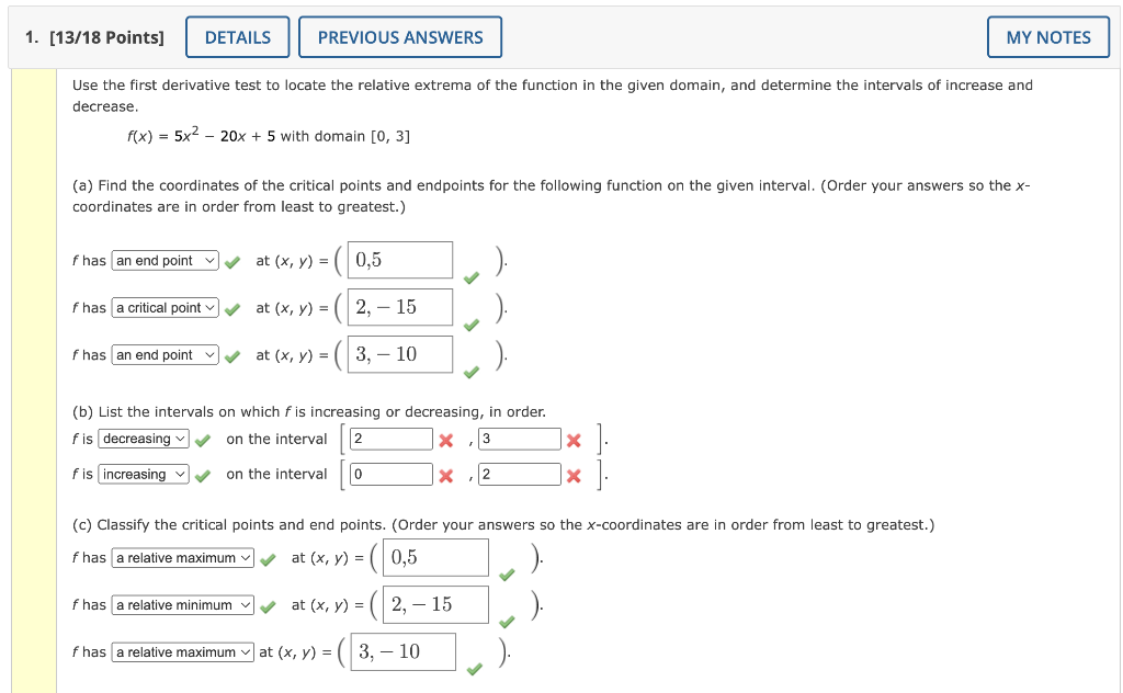 Use the first derivative test to locate the relative | Chegg.com