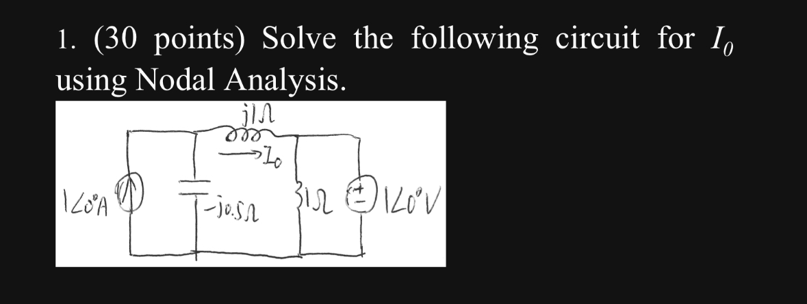 Solved (30 points) Solve the following circuit for I0using | Chegg.com Solved (30 points) Solve the following circuit for I0using | Chegg.com