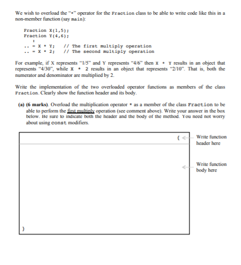 Solved Question 14 9 Marks Operator Overloading The 