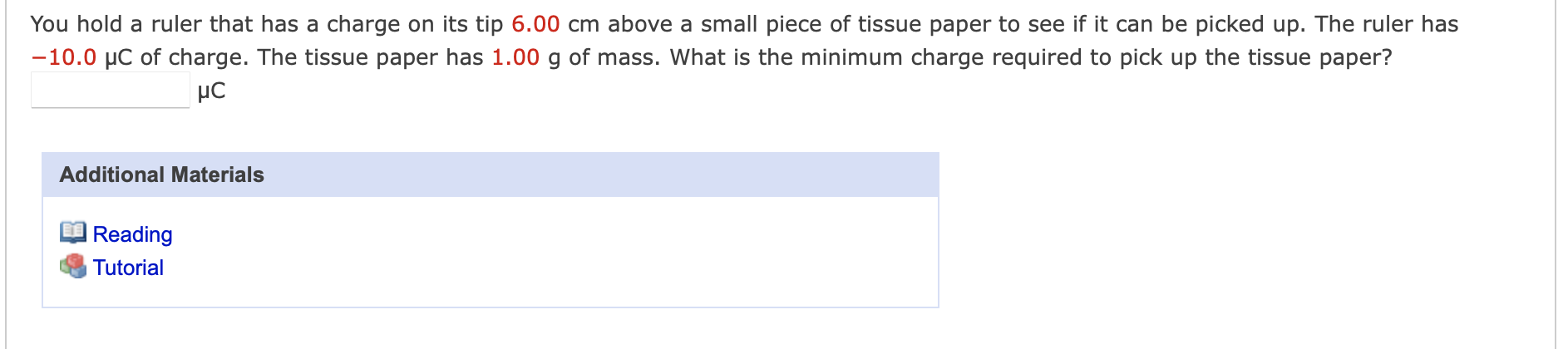 Solved You hold a ruler that has a charge on its tip 6.00 cm | Chegg.com