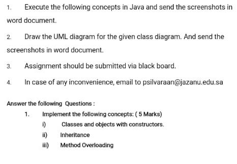 Solved 1. Execute the following concepts in Java and send | Chegg.com