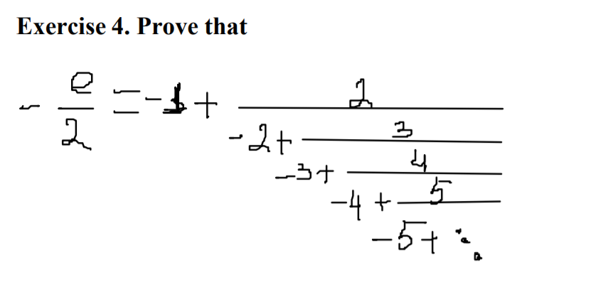 Solved Exercise 4. Prove that 2 3 그 It - 3 4 5 -4 + 보 -5+ | Chegg.com