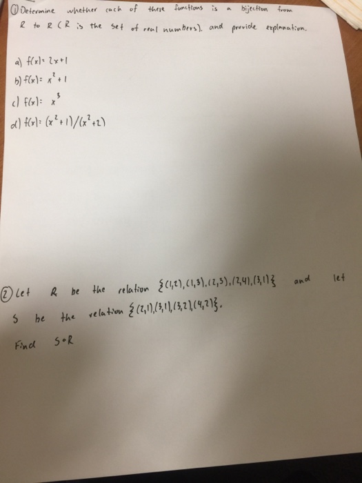Solved Determine whether each of these functions is | Chegg.com