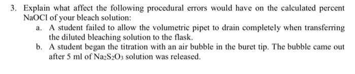Solved 3. Explain what affect the following procedural | Chegg.com