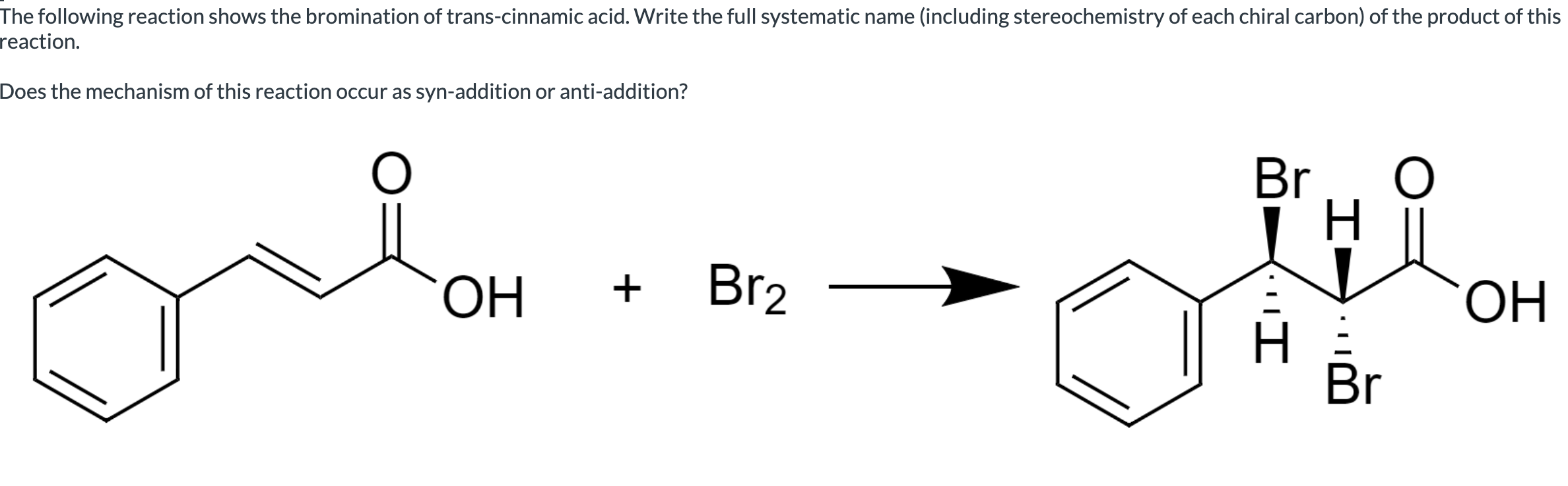 Solved The following reaction shows the bromination of | Chegg.com