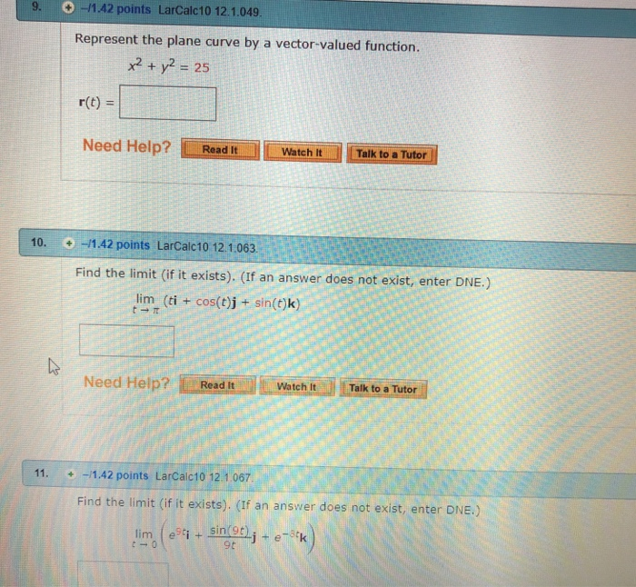 Solved Find the domain of the vector-valued function. (Enter | Chegg.com