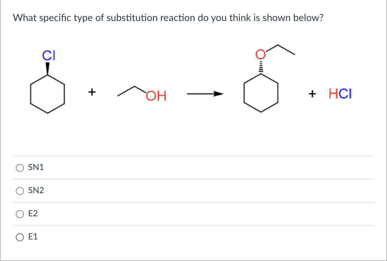 Solved What specific type of substitution reaction do you | Chegg.com