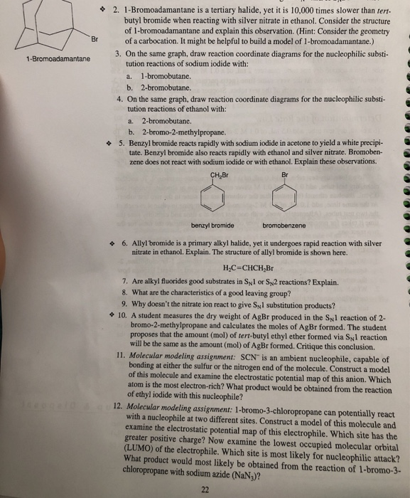 Solved 2. 1-Bromoadamantane is a tertiary halide, yet it is | Chegg.com