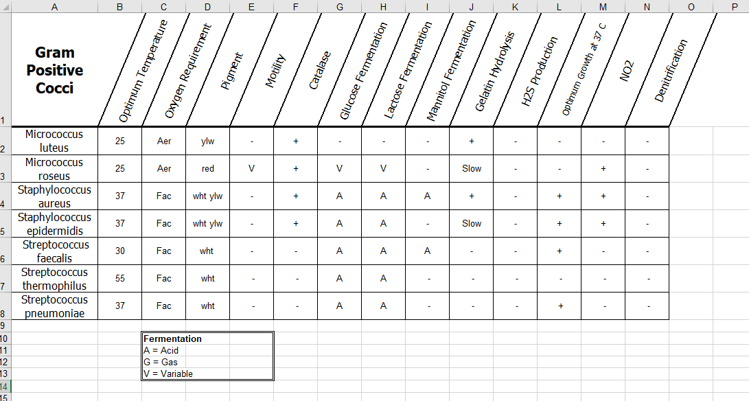 Create bacteria identification flow chart from the | Chegg.com