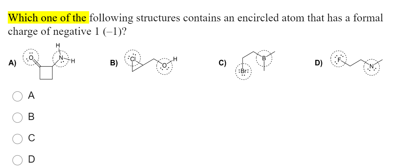 Solved Which one of the following structures contains an | Chegg.com
