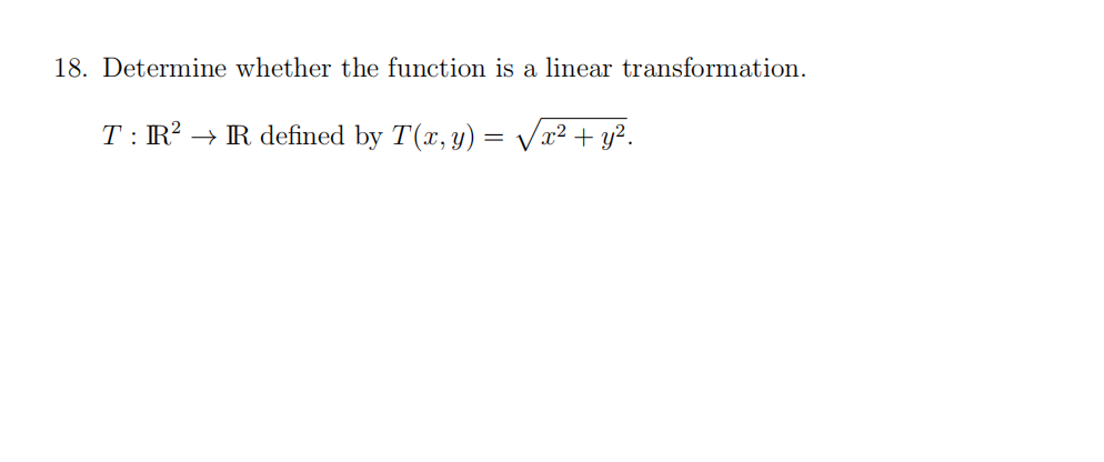 Solved 18. Determine whether the function is a linear | Chegg.com