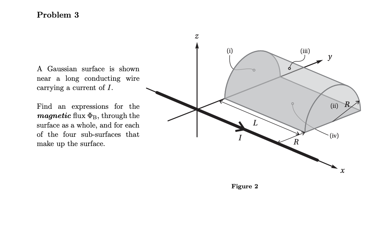 Solved Problem 3A Gaussian surface is shown near a long | Chegg.com