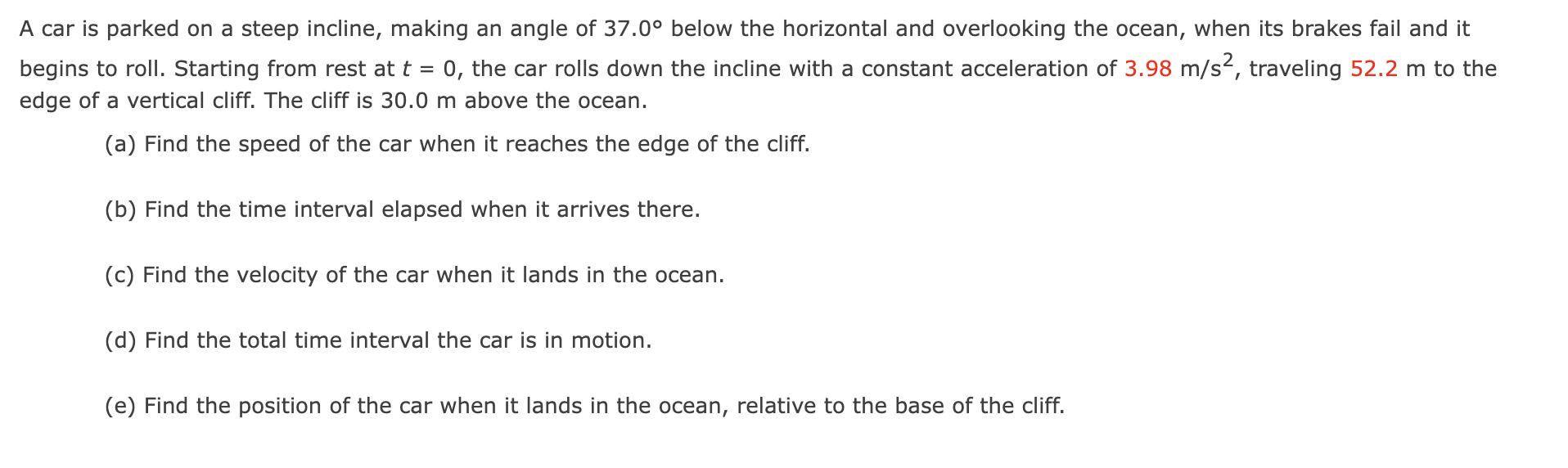 Solved A car is parked on a steep incline, making an angle | Chegg.com