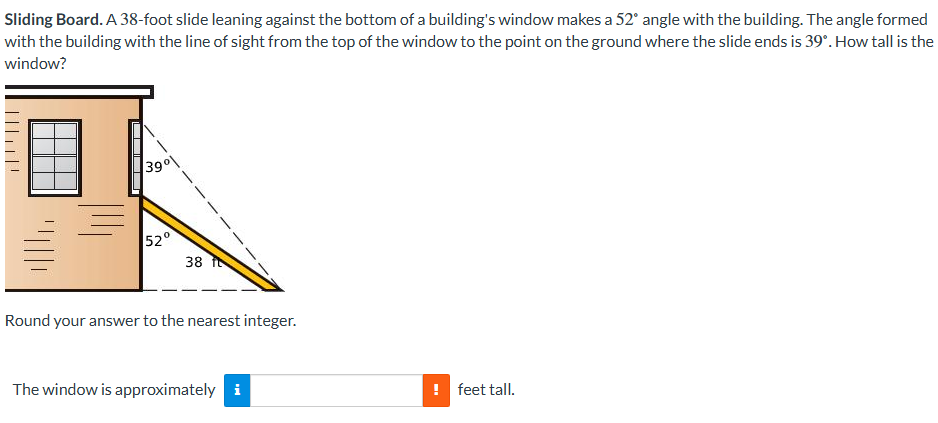 Solved Sliding Board. A 38 -foot slide leaning against the | Chegg.com