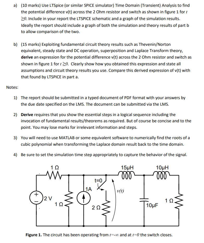 Solved ≥0. Include in your report the LTSPICE schematic and | Chegg.com