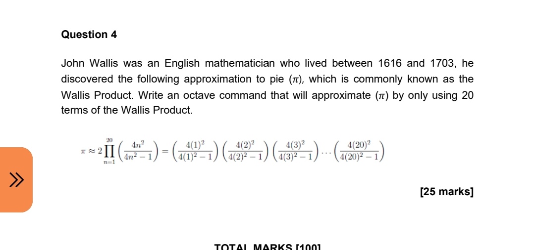 Solved John Wallis was an English mathematician who lived | Chegg.com