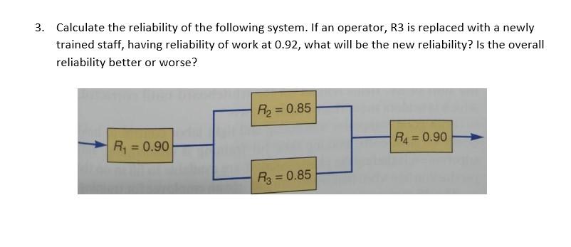 Solved 2. Calculate the reliability for each of the | Chegg.com