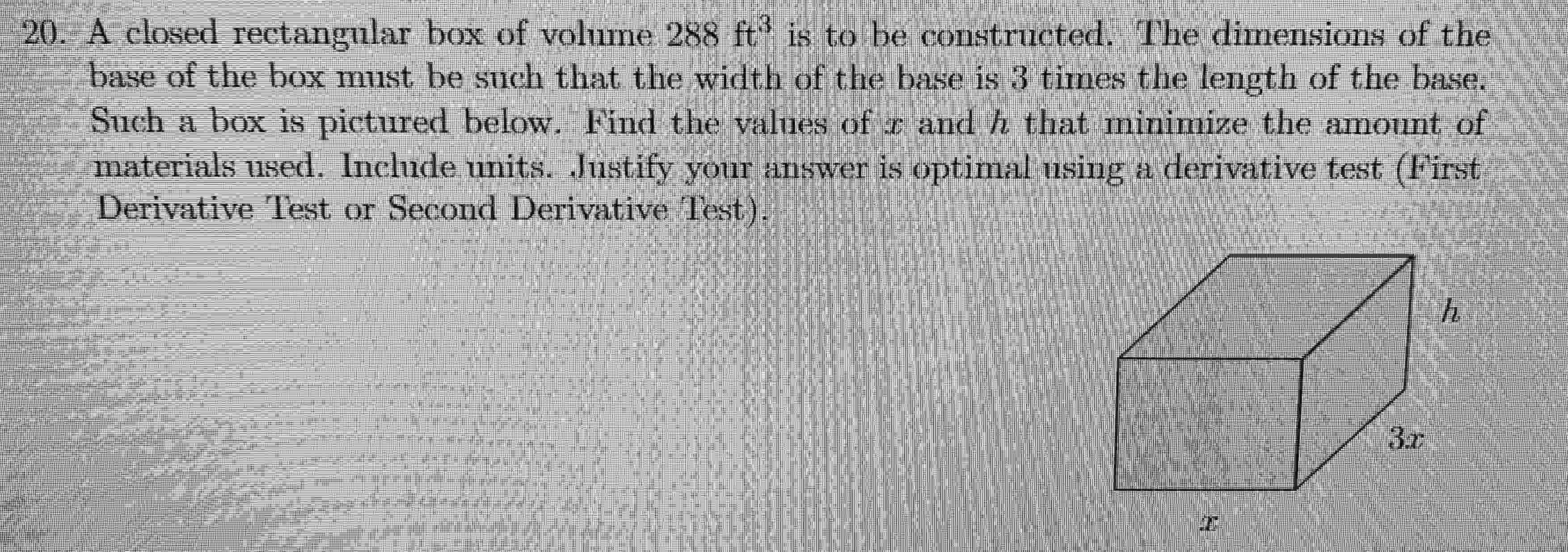 Solved A closed rectangular box of volume 288 ﻿ft3 ﻿is to be | Chegg.com
