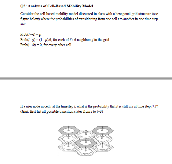 Q2 Analysis Of Cell Based Mobility Model Consider