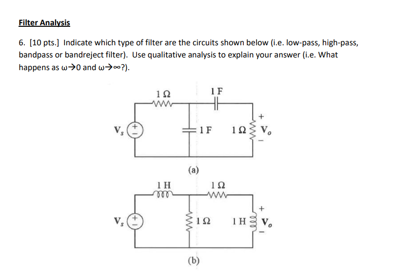 Solved 5. (15 pts) For the circuit below, determine the | Chegg.com