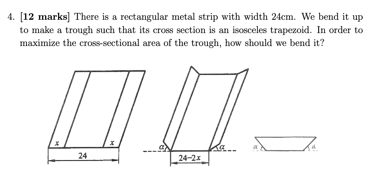Solved 4. [12 marks] There is a rectangular metal strip with | Chegg.com