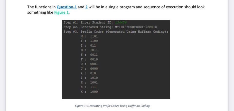 Solved Qs 1. Write a function that uses huffman coding to | Chegg.com