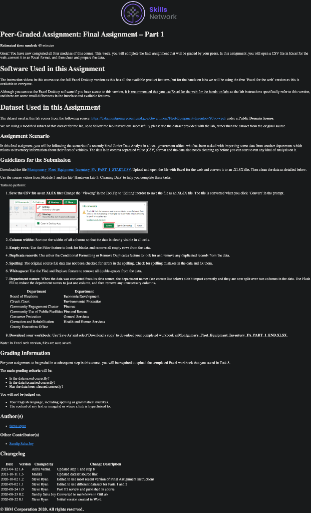 Peer-Graded Assignment: Final Assignment - Part 1 | Chegg.com