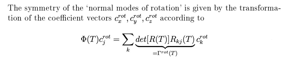 The symmetry of the 'normal modes of rotation' is | Chegg.com