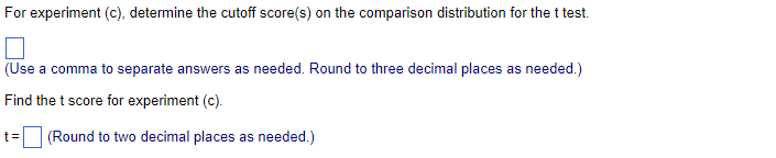 Solved ཚེ བྱི ] For each of the following experiments, | Chegg.com