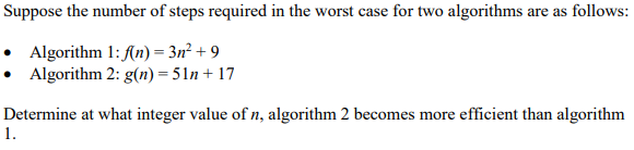 Solved Suppose the number of steps required in the worst | Chegg.com