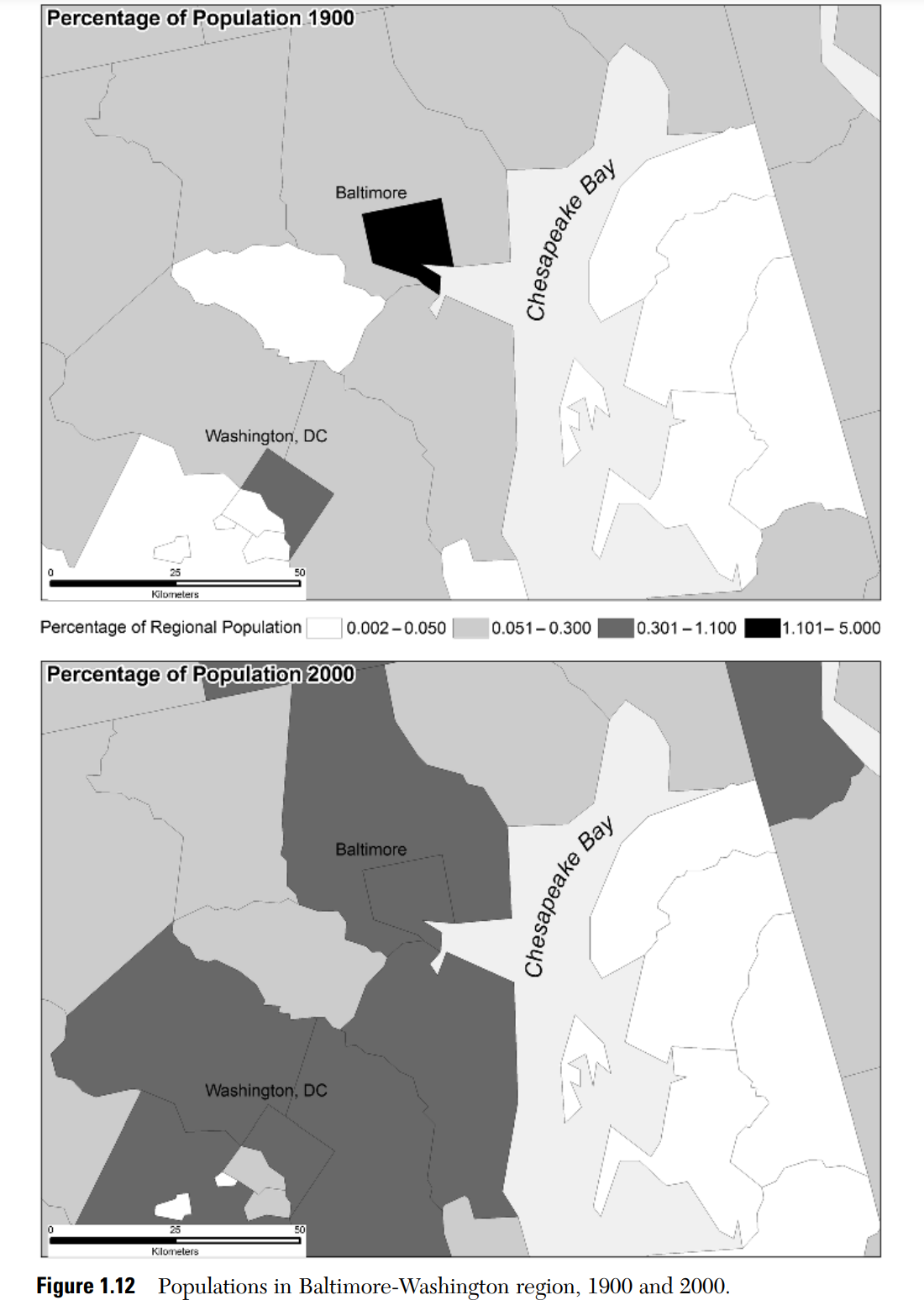 Solved On the local-scale maps (Figure 1.12), ﻿did the | Chegg.com