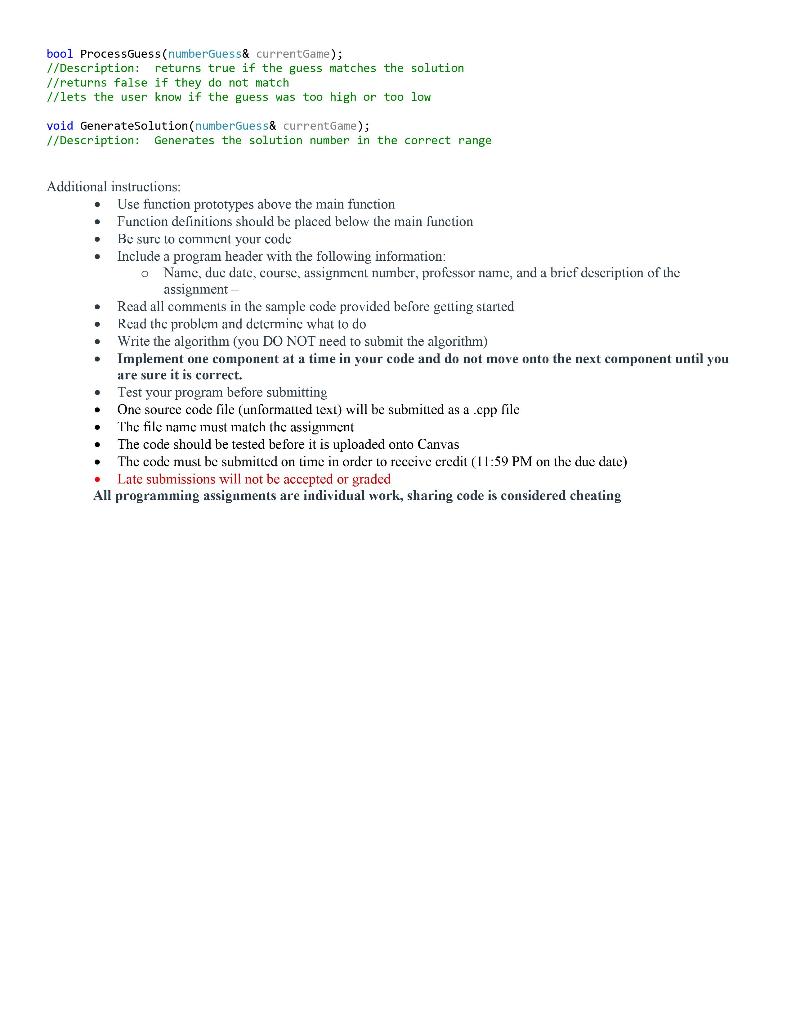 Solved Cop 3014 Program 6 Number Guess Game Assignment 