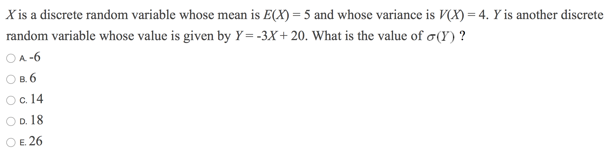 Solved Xis a discrete random variable whose mean is E(X) = 5 | Chegg.com