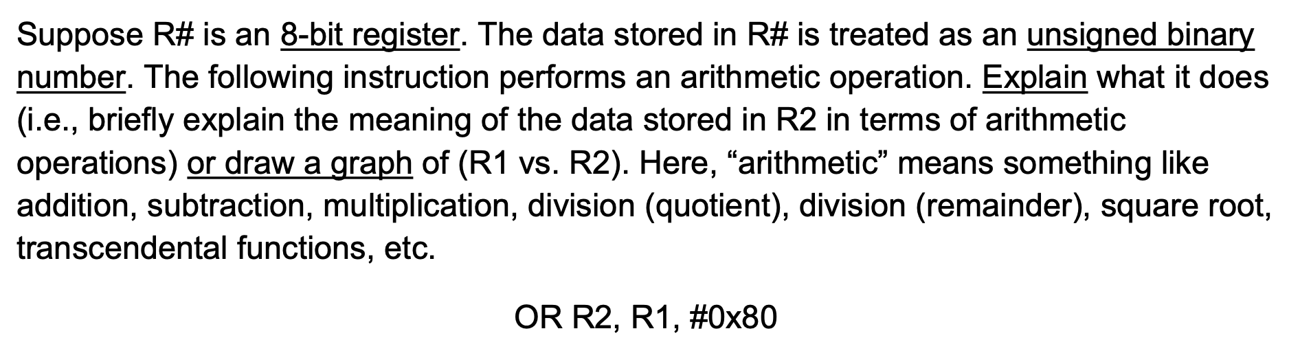 Solved Suppose R# is an 8-bit register. The data stored in | Chegg.com