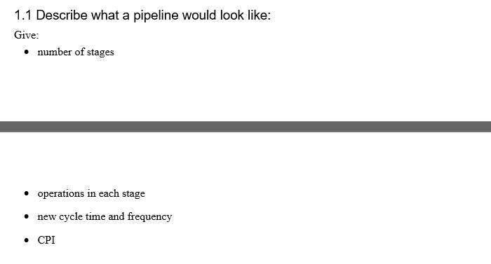 Solved 1 Pipeline: A particular (fictional) CPU has the | Chegg.com