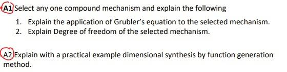 Solved A1 Select any one compound mechanism and explain the | Chegg.com